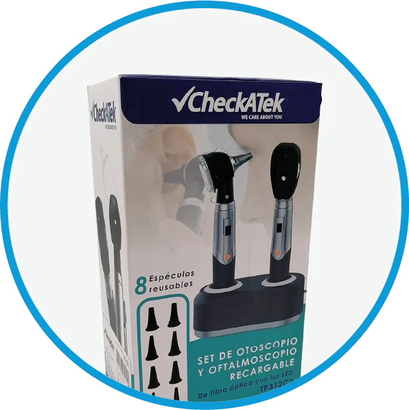 Set de Otoscopio y Oftalmoscopio Recargable TP312C2 HERGOM CHECKATEK ...