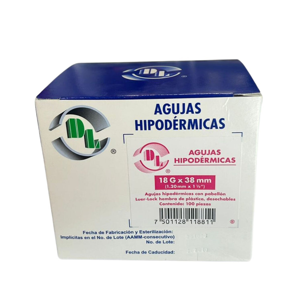 Aguja Hipodérmica 18G 20G 21G 22G 23G 25G Caja DL – Coinmed