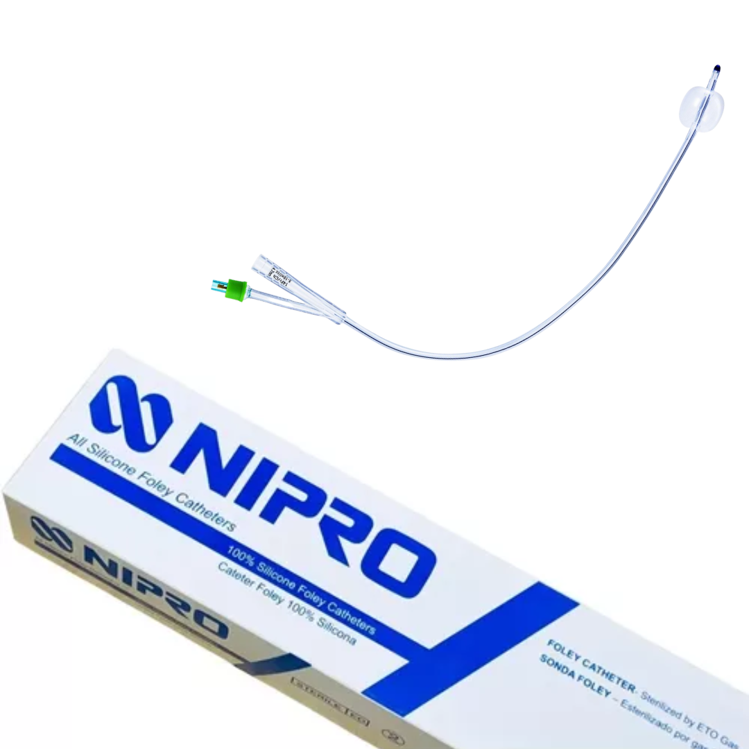 Sonda Foley 100% Silicon 2 vías con Globo NIPRO (3 Pzas) – Coinmed