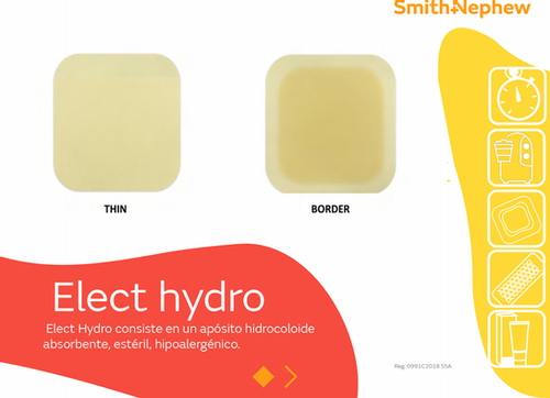 Elect Hydro Thin 20cm x 20cm Apósito Hidrocoloide estéril de poliureta ...