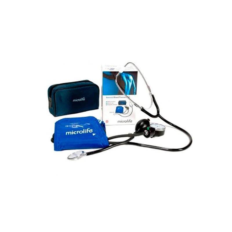 Kit Baumanómetro Aneroide + Estetoscopio BP AG1-20 MICROLIFE- Envío GR – Coinmed