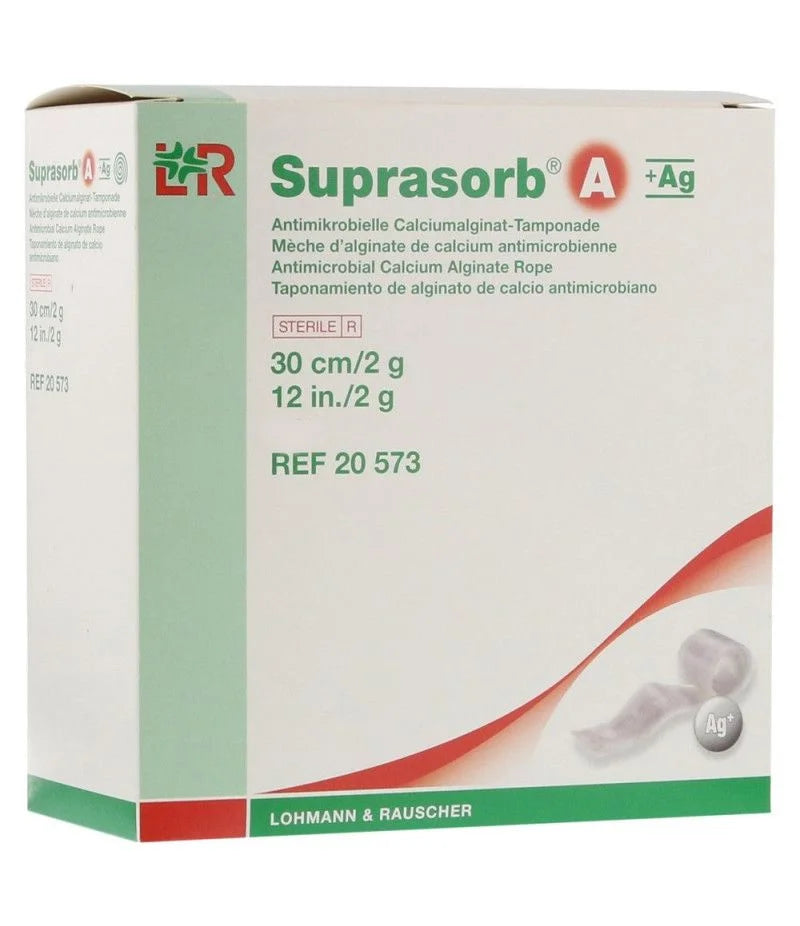 Suprasorb A+ Ag Antimicrobial Calcium Alginate Buffer/Wick Lohmann &am ...